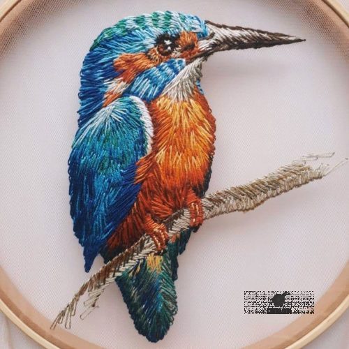 Colorful Embroidery Bird