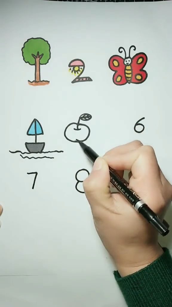 Number drawing for kids